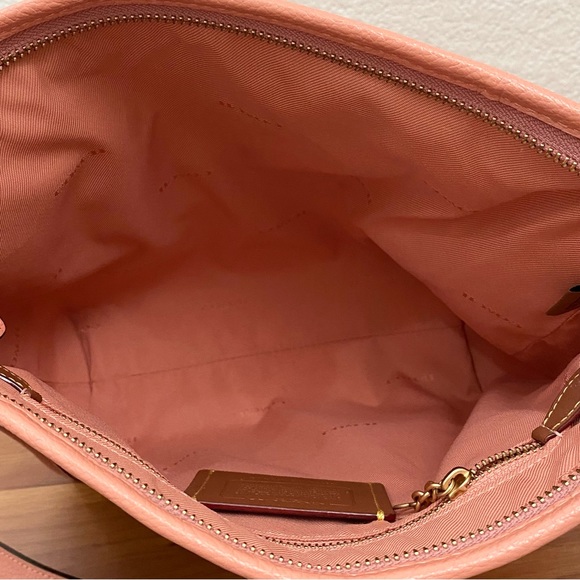 Coach | Bags | Coach C8482 Small Dufflette Light Coral Polished Pebbled ...